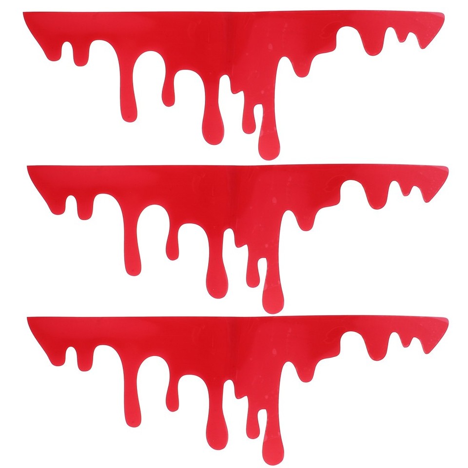 3 Pcs Halloween Vehicle Decorations Blood Decal Car Flowing Decals for ...