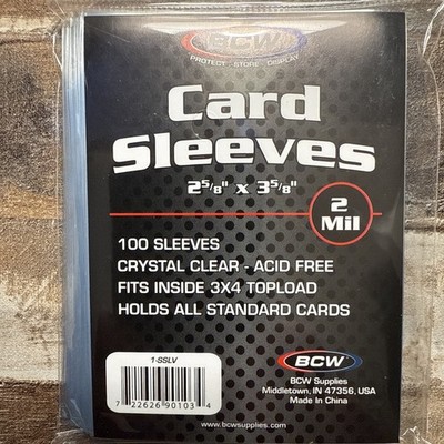 100 BCW Standard Soft Trading Card Sleeves Penny Sleeves! FREE SHIPPING ...