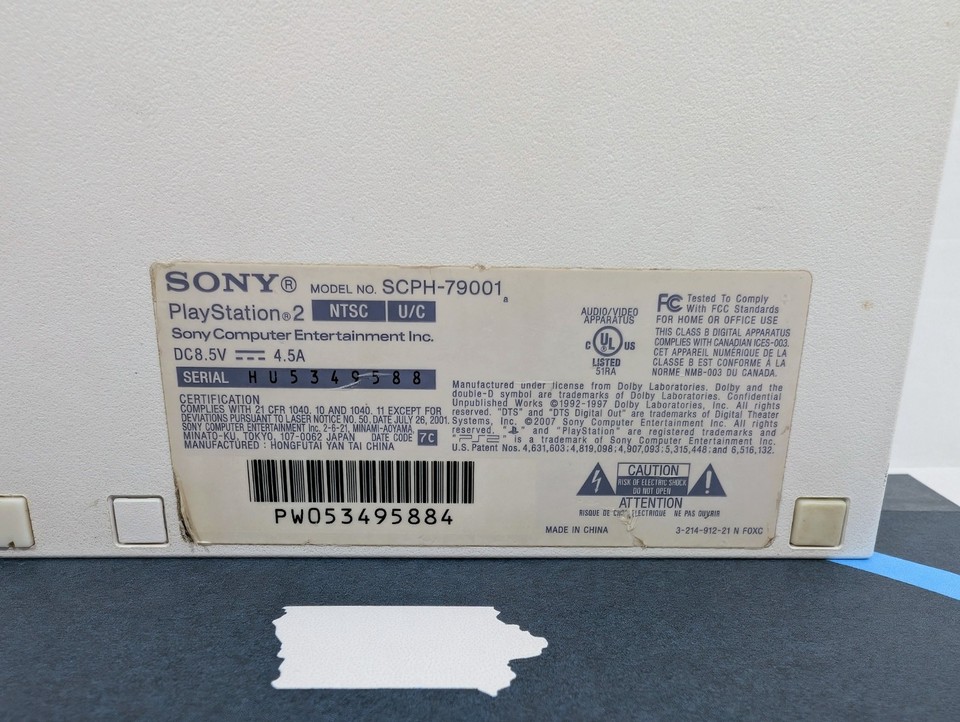 PlayStation 2 PS2 Slim Limited Edition Ceramic White Console SCPH-79001 ...