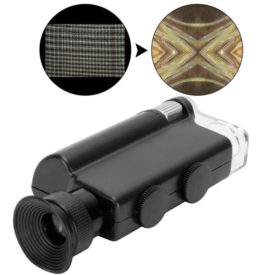 200-240X Magnifying Loupe Jewelry Jewelers Pocket Magnifier Loop Led ...