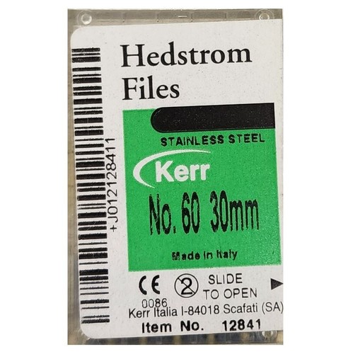 *6-Pieces* Kerr Sybron Endo Hedstrom Files Stainless Size-60 Length ...