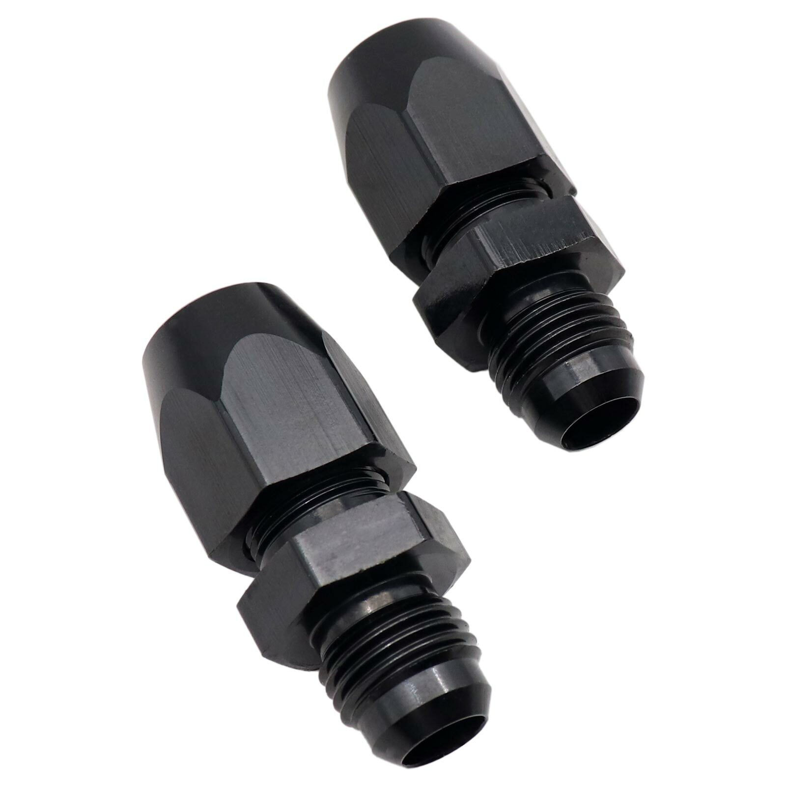2Pcs AN6 Male to 3/8" Tube Hardline Fuel Line Adapter Fitting Tubing ...