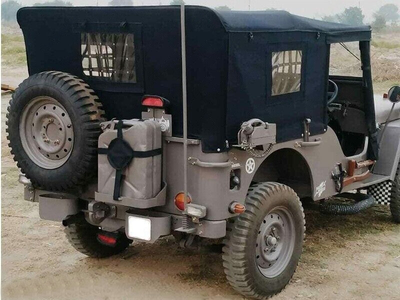 Complete Canvas Soft Top For JEEP WILLYS MB GPW CJ2A OD Green/Brown ...