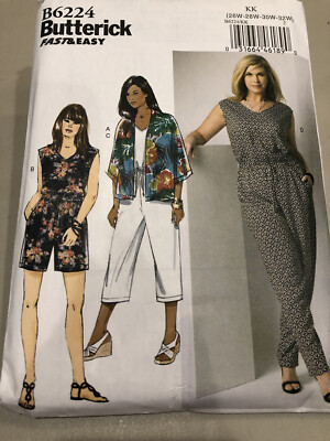 Sewing Pattern Plus Sz Womens Jumpsuit Kimono KK 26W 28W 30W 32W ...