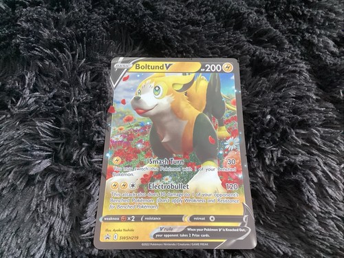 Boltund V SWSH219 Regular Standard Size Pokemon Black Star Promo Card ...