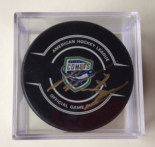 SIMON NEMEC - SIGNED OFFICIAL (AHL) GAME PUCK UTICA COMETS / NEW JERSEY ...
