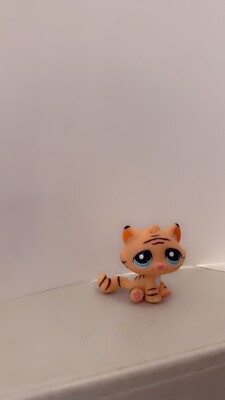 Littlest Pet Shop 1608 Tiger Striped Kitty Cat LPS | eBay