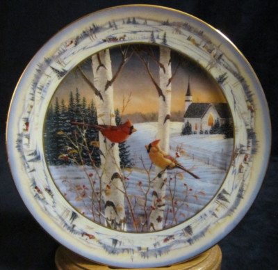 CARDINAL collector plate SAM TIMM Pinegrove's Twilight CARDINALS ...