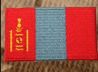 MONGOLIA FLAG PATCH....IRON/SEW ON.........6.5 x 3.5 cmon | eBay UK