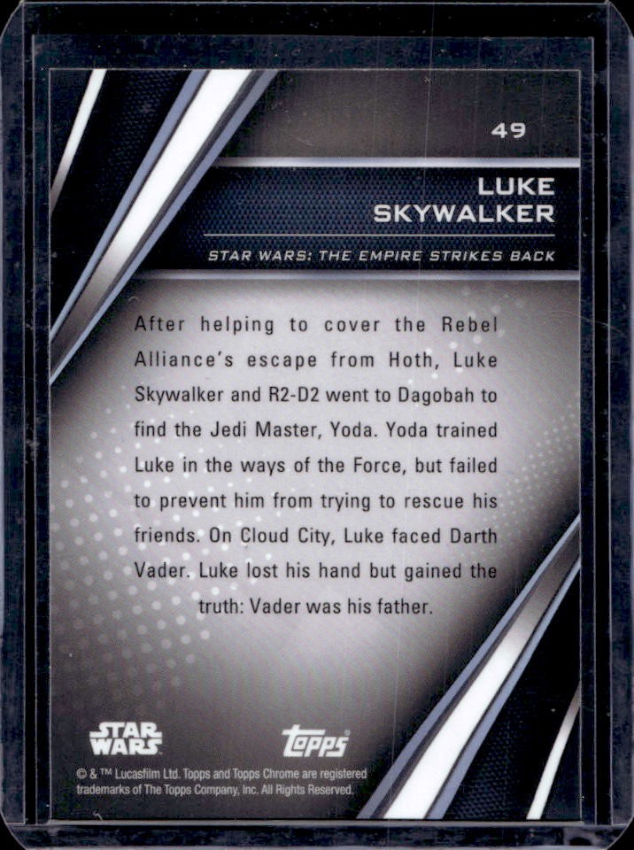 2023 Topps Chrome Black Star Wars Luke Skywalker #49 | eBay