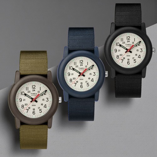 TIMEX Camper 34mm olive black blue UNISEX wristwatch Limied Japan NEW ...