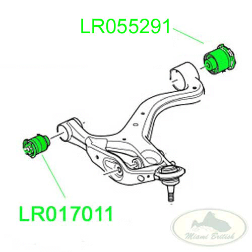 LAND ROVER FRONT SUSPENSION ARM HYDRA BUSH SET x2 LR3 RANGE SPORT ...
