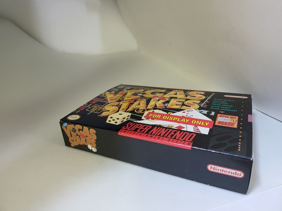 VEGAS STAKES OEM Super Nintendo SNES For Display Only BOX & INSERT NO ...