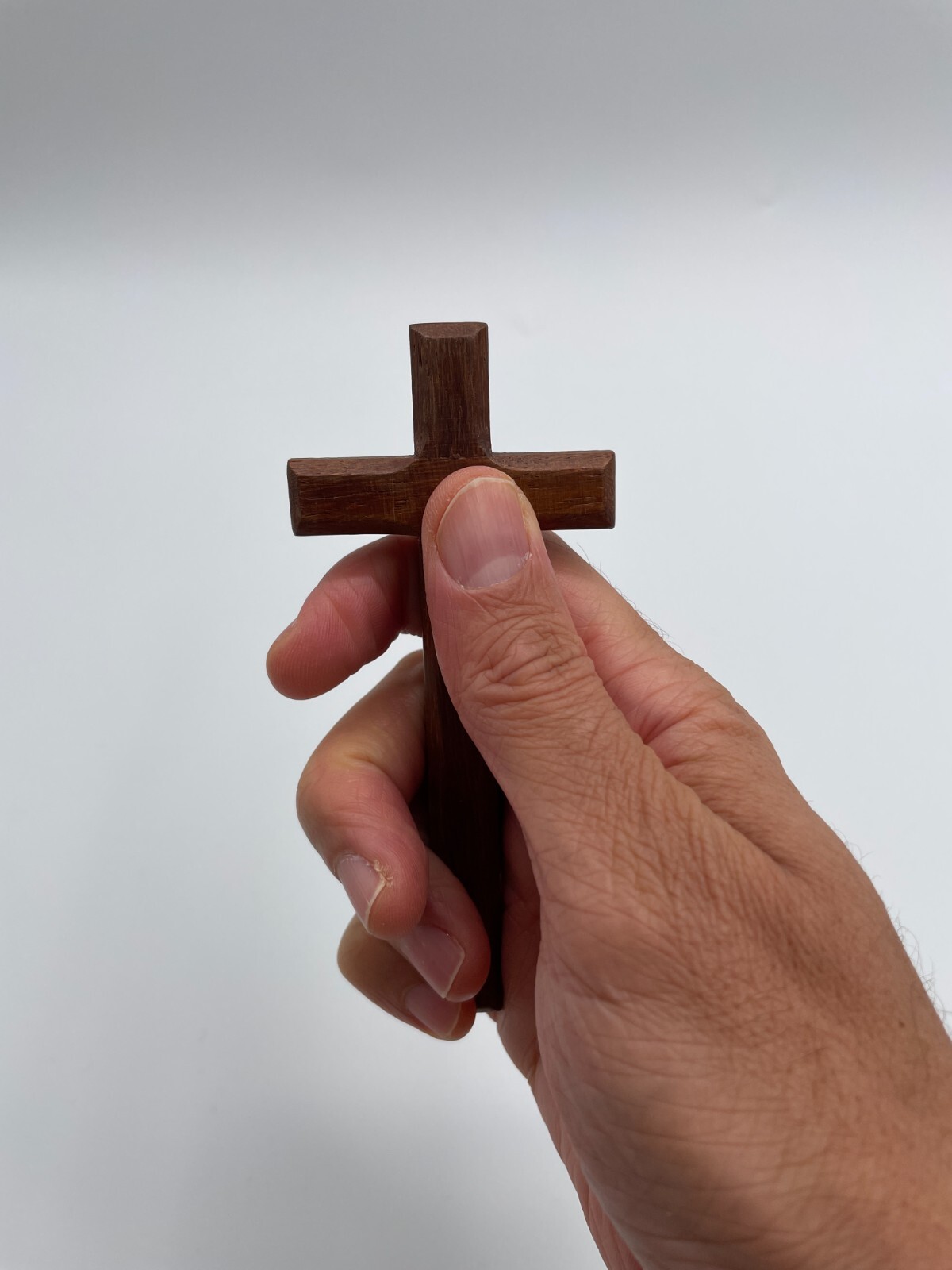 Simple and Solid Wooden Hand Cross – Small Size | eBay