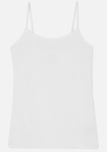 Primark White Stretch Vest Top Cami Size Medium M Adjustable Straps ...