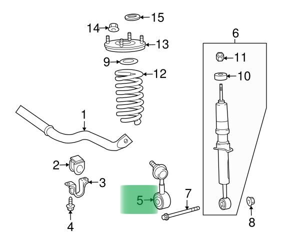 TOYOTA GENUINE Tundra Sequoia FRONT STABILIZER LINK ASSEMBLY RH 48820 ...