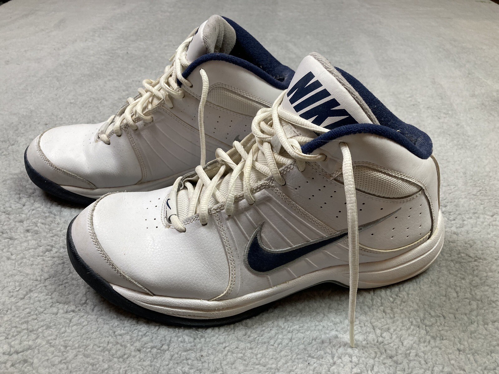 Nike Overplay VI Basketball Sneakers Mens Size 9 White Blue 443456-102 ...