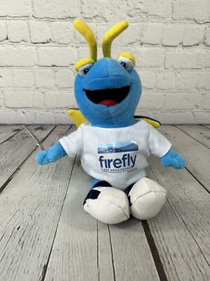 Firefly FIBER BROADBAND Blue 10” Plush Stuffed Animal Bug Mascot ...