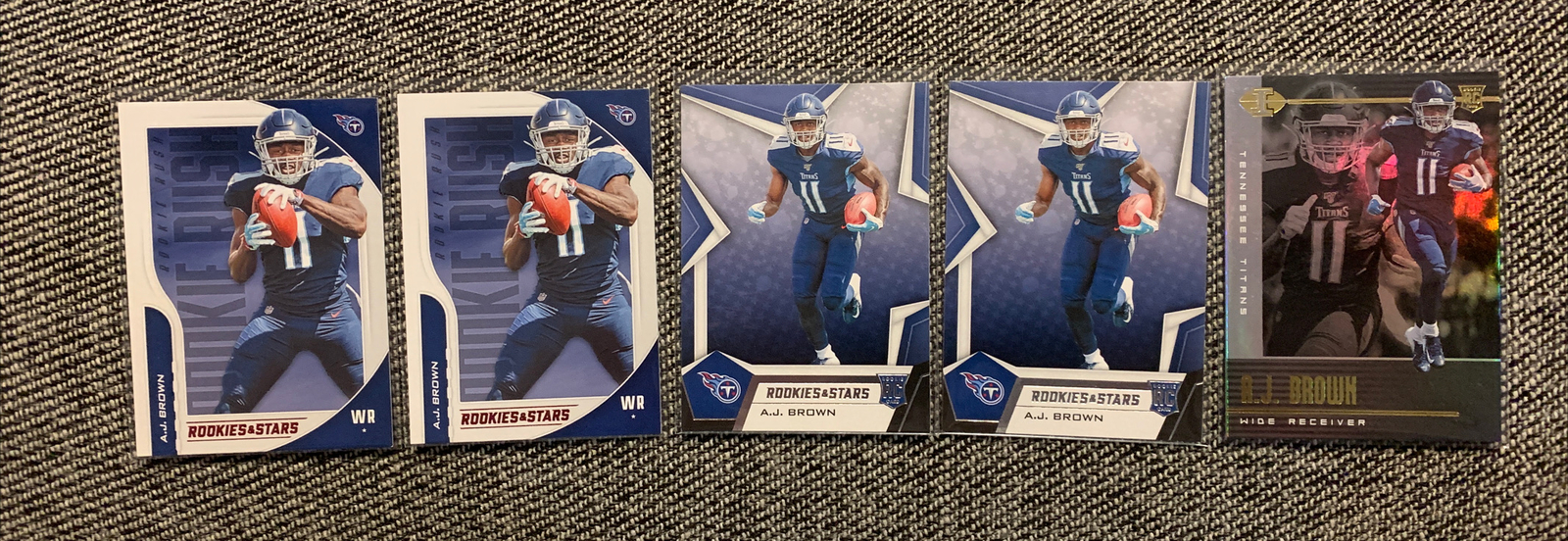 Panini 2019 Rookies & Stars Football AJ Brown Rookie Card Lot(5) Titans ...