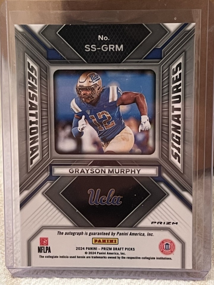 2024 Prizm draft picks sensational signatures Grayson Murphy Auto ucla ...