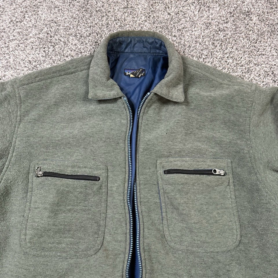 Vintage Very Rare Patagonia Terry Cloth Full Zip Jacket Size Medium | eBay