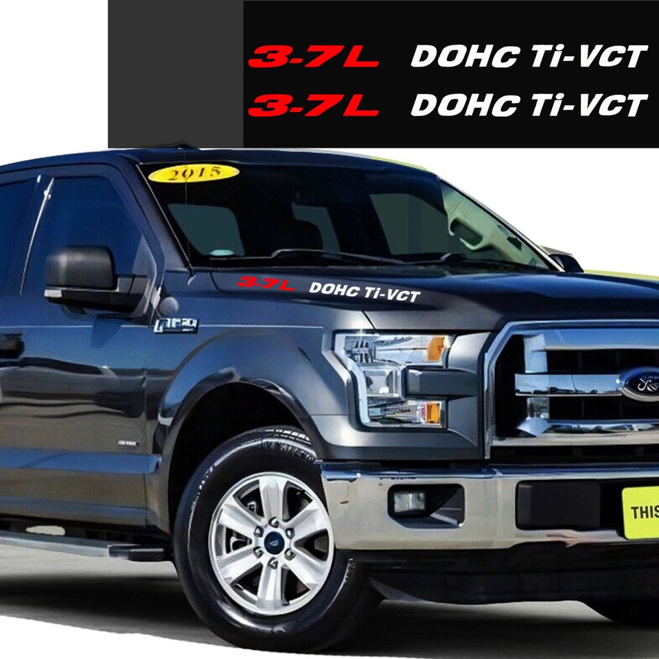 3.7L DOHC Ti-VCT Engine Hood DECALS Emblem stickers for Ford Mustang ...