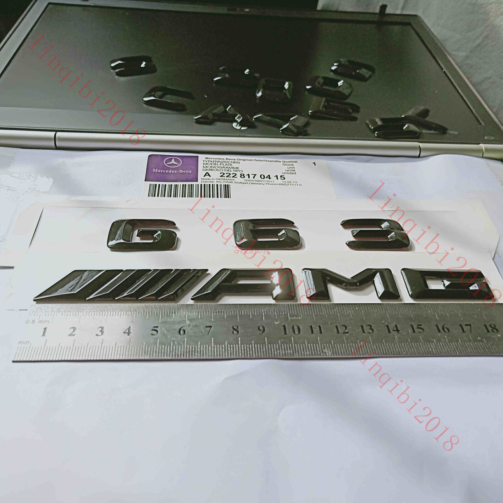 Gloss Black 3D Number Letters Rear Trunk Badge Emblem for Mercedes Benz ...