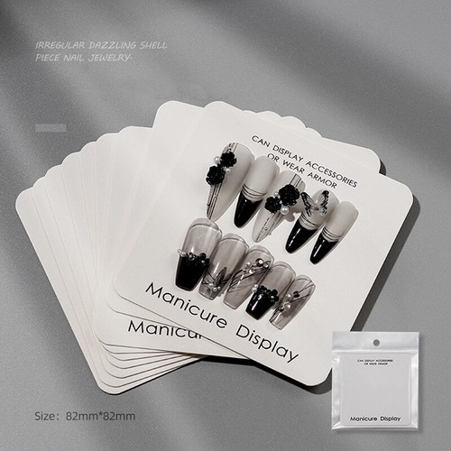 10Pcs Nail Packaging Display Cardboard Fake Nails Card for Press On ...