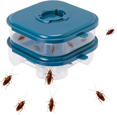 New Roach Trap Box Cockroach Killer Indoor Home Reusable Double Layer ...