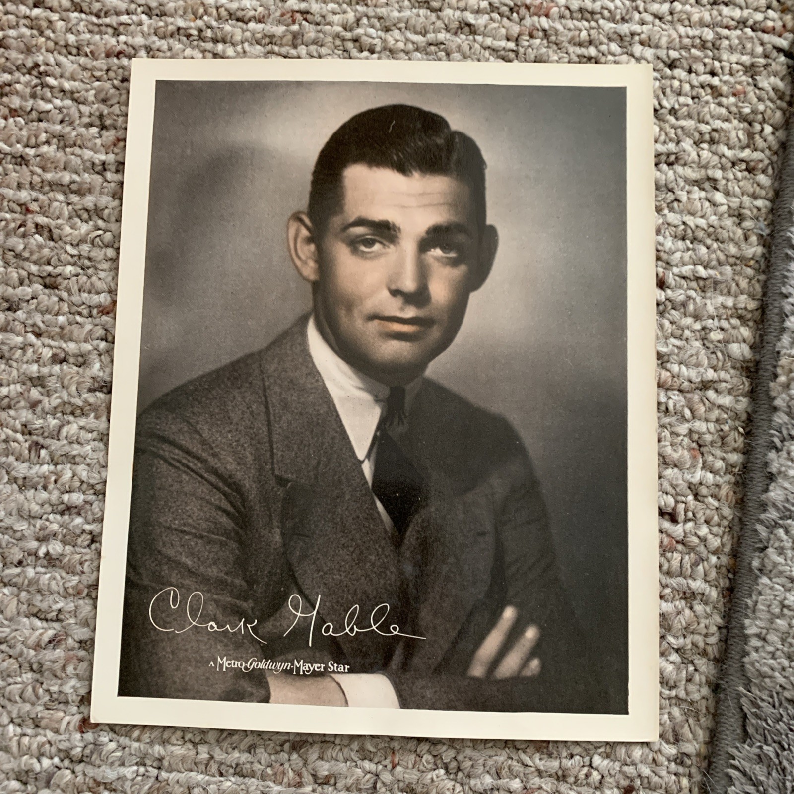 Vintage 8x10 Clark Gable Publicity Photo - MGM Star - Printed Autograph ...