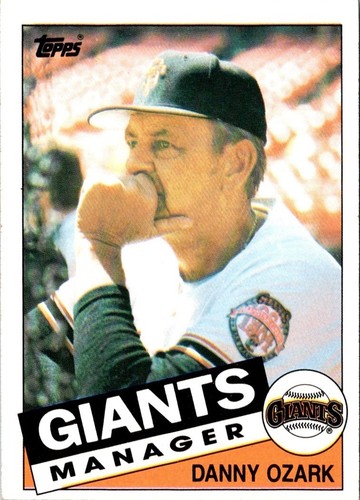 1985 Topps Danny Ozark #365 San Francisco Giants Baseball Card | eBay