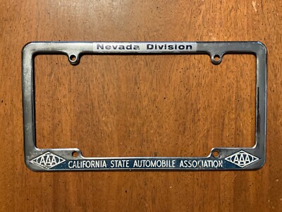 AAA California State Automobile Association License Plate Frame Nevada ...