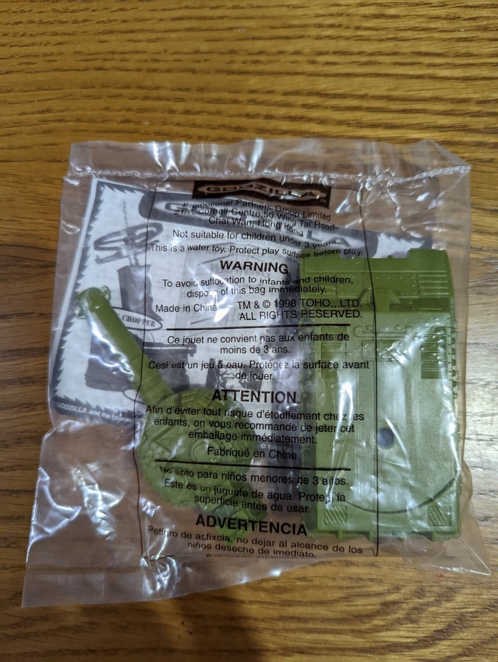 KFC GODZILLA "TANK SHOOTER" RARE-1998-NEW SEALED | eBay