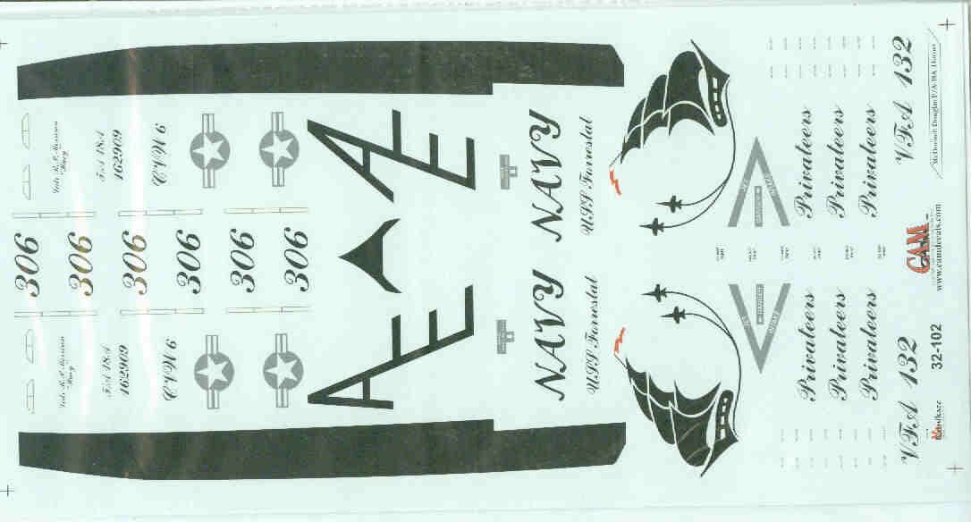 CAM32102 1:32 CAM Decals F/A-18A F-18A Hornet VFA-132 Privateers #32102 ...