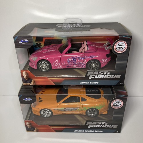 Jada Fast & Furious 1:32 Suki Pink Honda S2000 & Brian’s Toyota Supra ...