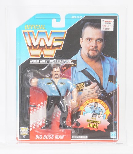 NEW WWF Hasbro BIG BOSS MAN Figure 1992 Blue Card NEW Sealed CAS NOT ...