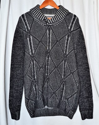 METHOD Men Black & Gray Pullover Sweater, Size 2XL, Excellent Condition ...