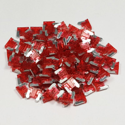 10 Amp Red Micro Blade Fuse 10A Amps A Car Mini Low Profile Bike Van ...