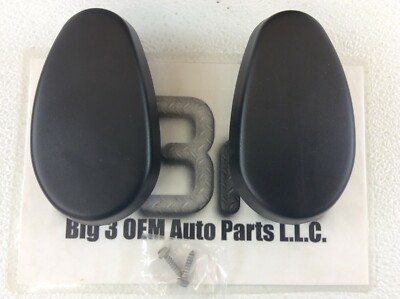 2011-2018 RAM 1500 2500 3500 Black Oval Running Board End Caps OEM ...