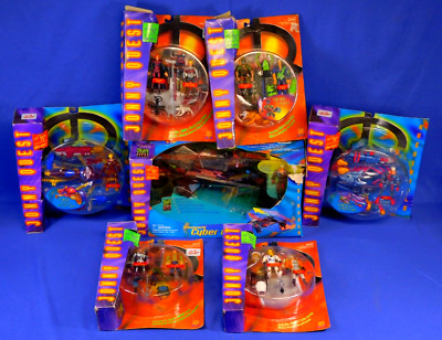 JONNY QUEST FIGURE & CYBER COPTER LOT 1996 GALOOB SEALED ROUGH PACKAGES ...