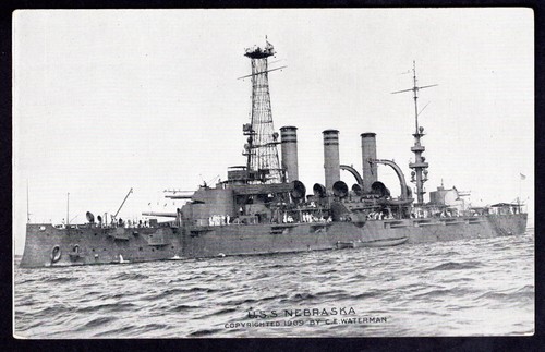 USS Nebraska US Navy Battleship Antique Postcard Unused | eBay