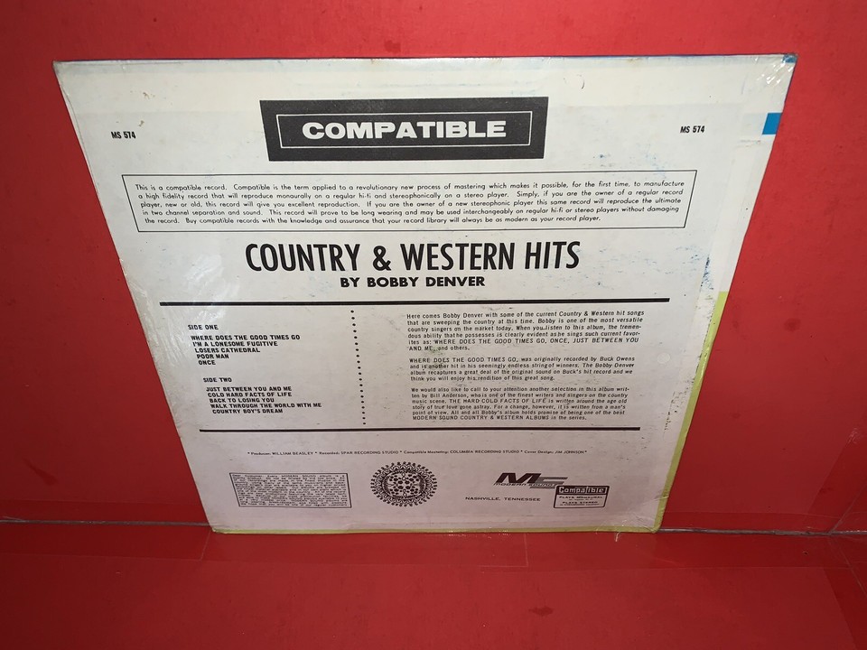 Bobby Denver sings Big Country & Western Hits - New - LP | eBay