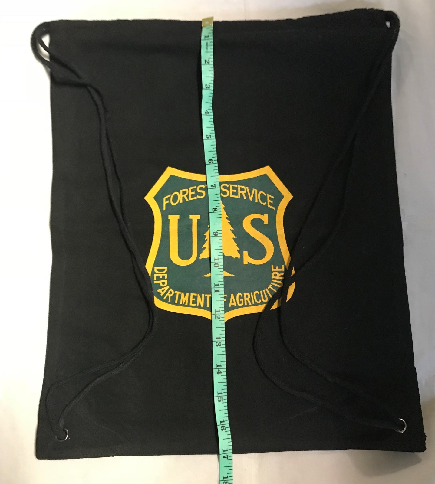 USFS Forest Service Dept of Agriculture Black String Backpack Bag w ...