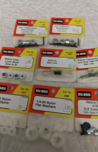 Du-Bro Parts Package. (8 Bags) #140,141,171,180,183,499,637,638 | eBay