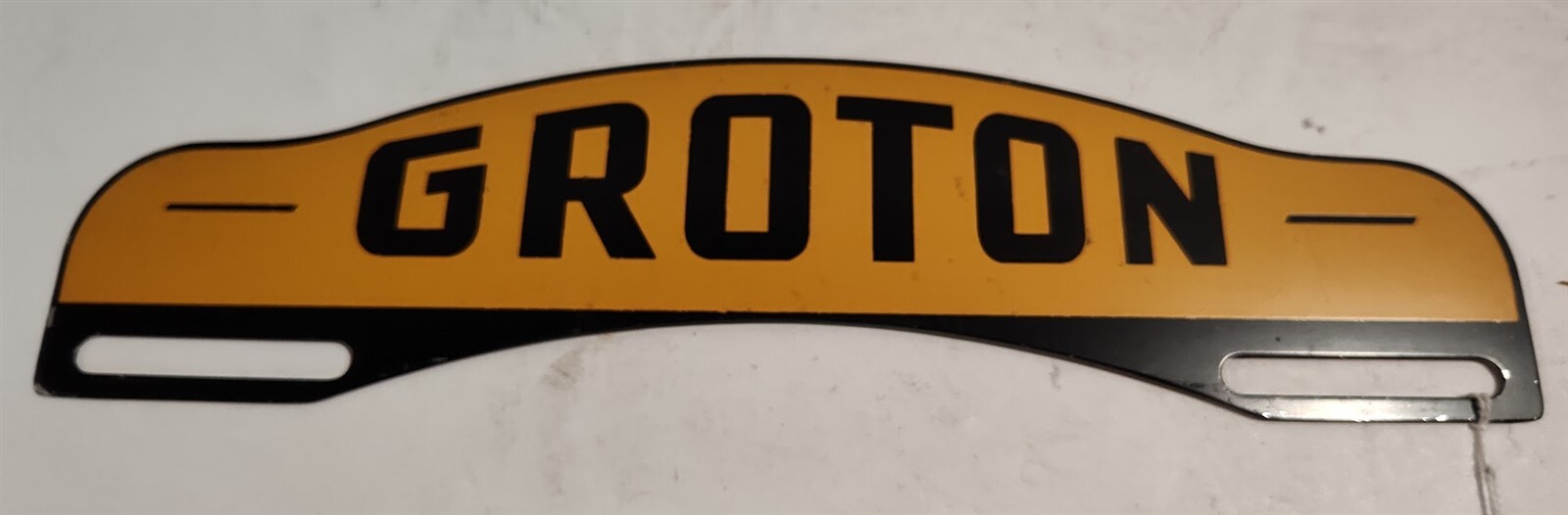 Groton License Plate Topper Early Automobile Hot Rod Topper Sign CT ...