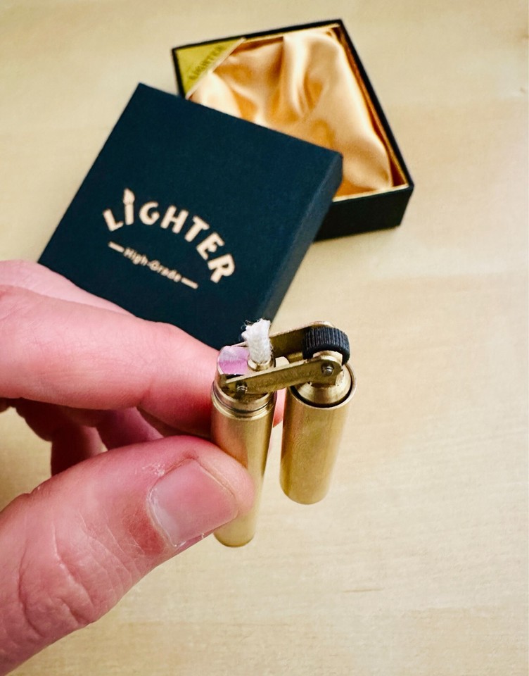 Windproof Brass Kerosene Lighter - Vintage Brass Stick Lighter for ...