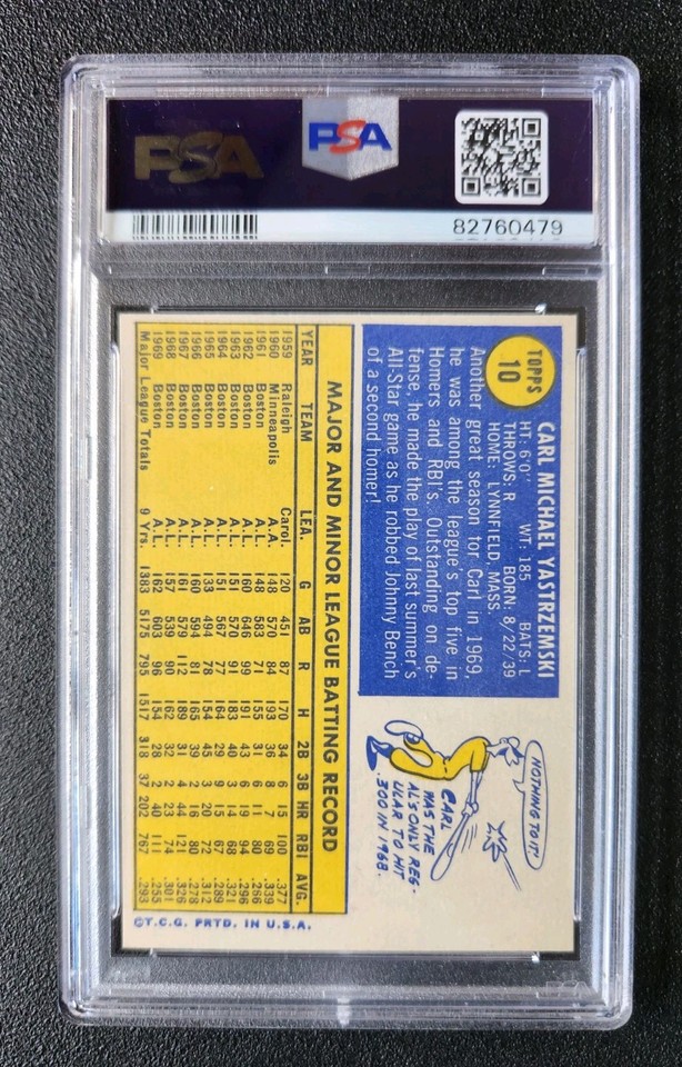 1970 Topps Carl Yastrzemski #10 PSA 7 Sharp Card!!! | eBay
