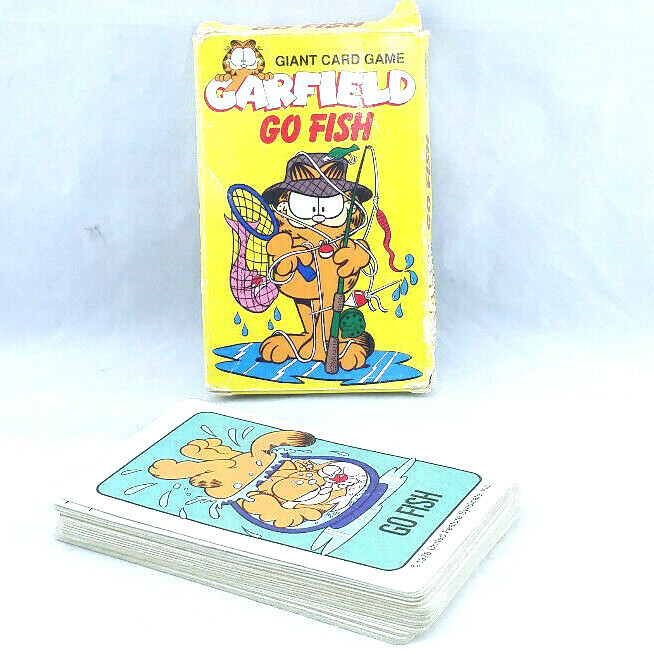 Vintage GO FISH Card Game 1978 GARFIELD Bicycle JUMBO Cards Jim Davis ...