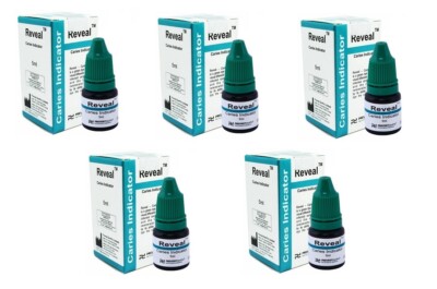 5 x Dental REVEAL 5ml Pack Caries Indicator Dye Dentin Caries Detector ...