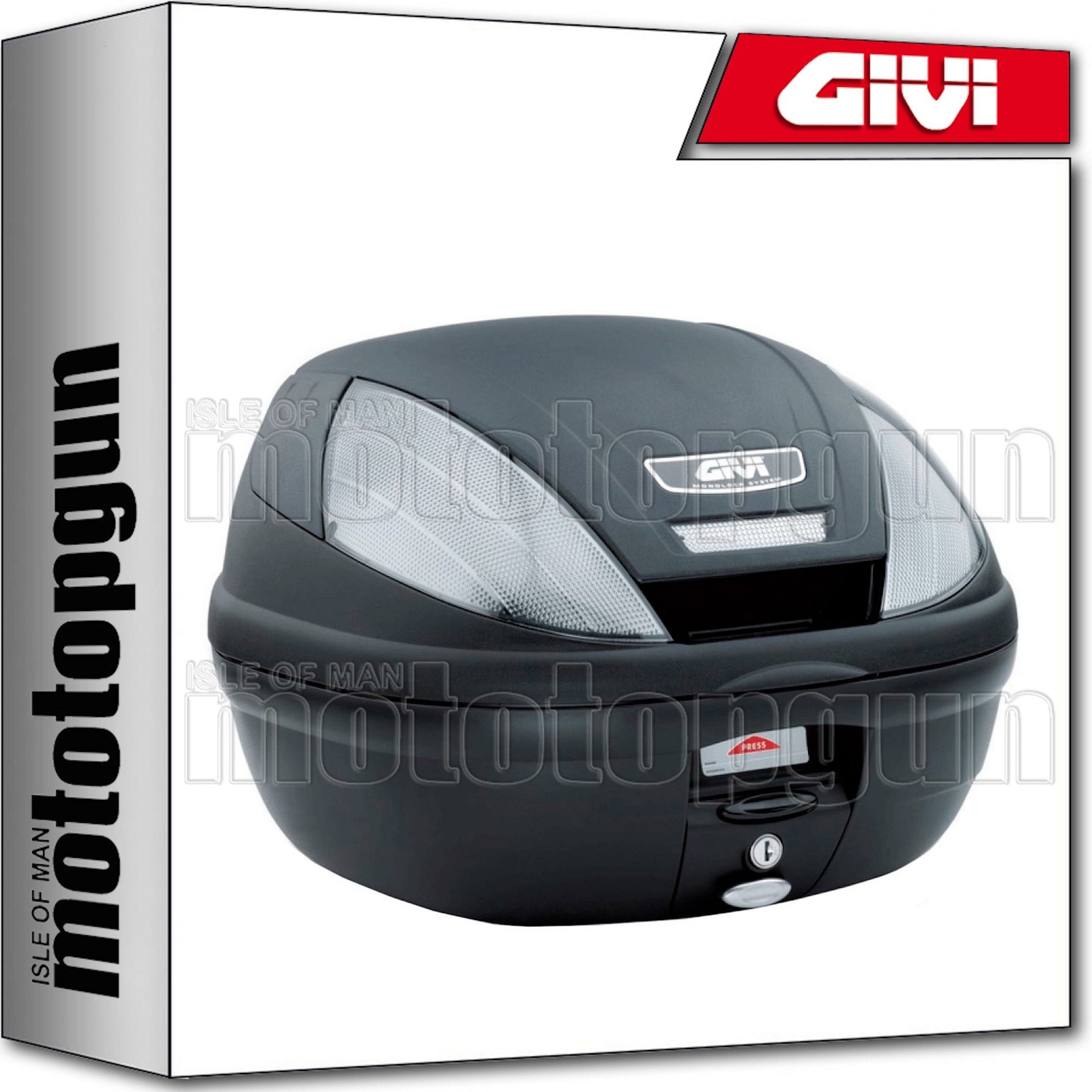GIVI E370 TECH 39L MONOLOCK Top Case with Plate - Black Embossed for sale online | eBay